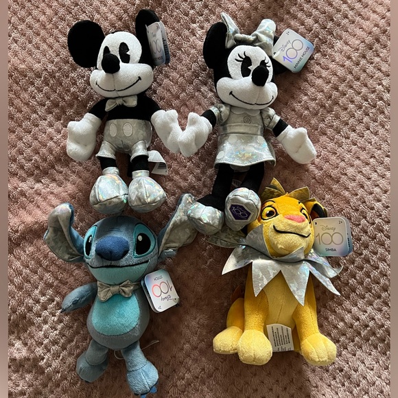 Disney | Toys | 0 Years Disney Stuffed Animal Mickey And Minnie Stitch ...